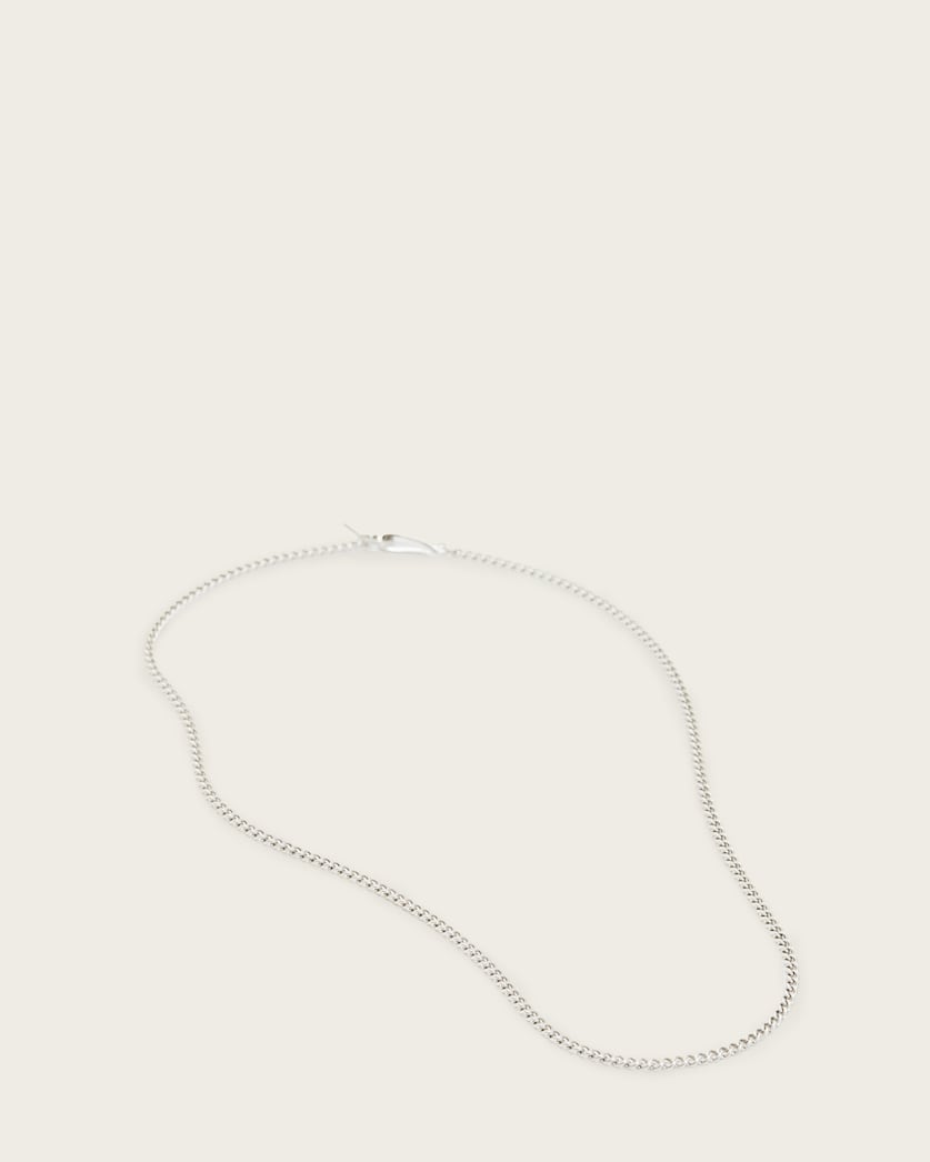 Curb Sterling Silver Chain Necklace WARM SILVER | ALLSAINTS